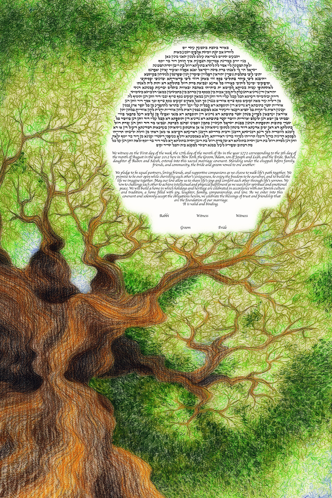 The Under The Full Moon Ketubah | Orthodox Ketubot
